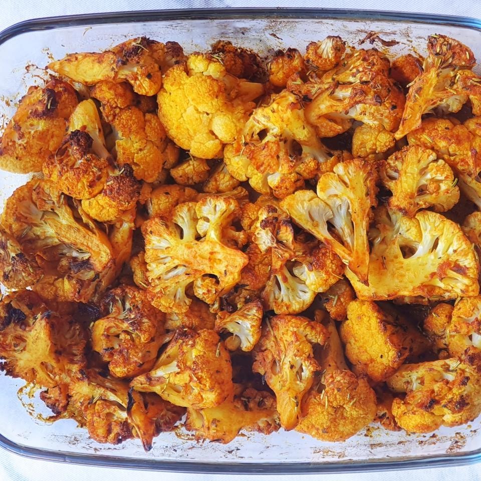 Coliflor asada con cúrcuma y naranja – Nutri Cocinillas